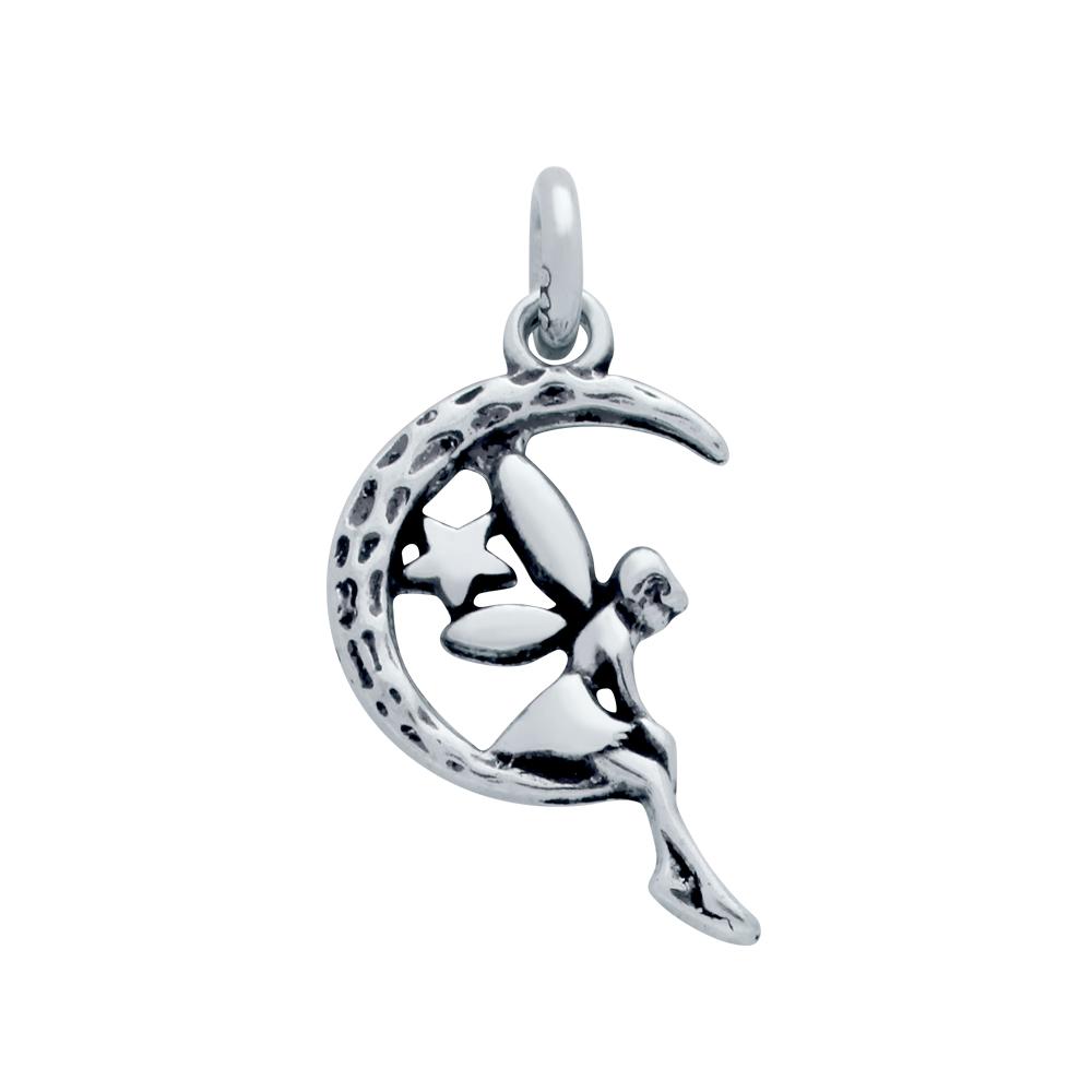 Pandantiv argint semiluna cu zana si steluta - BeSpecial.ro - PSX0560